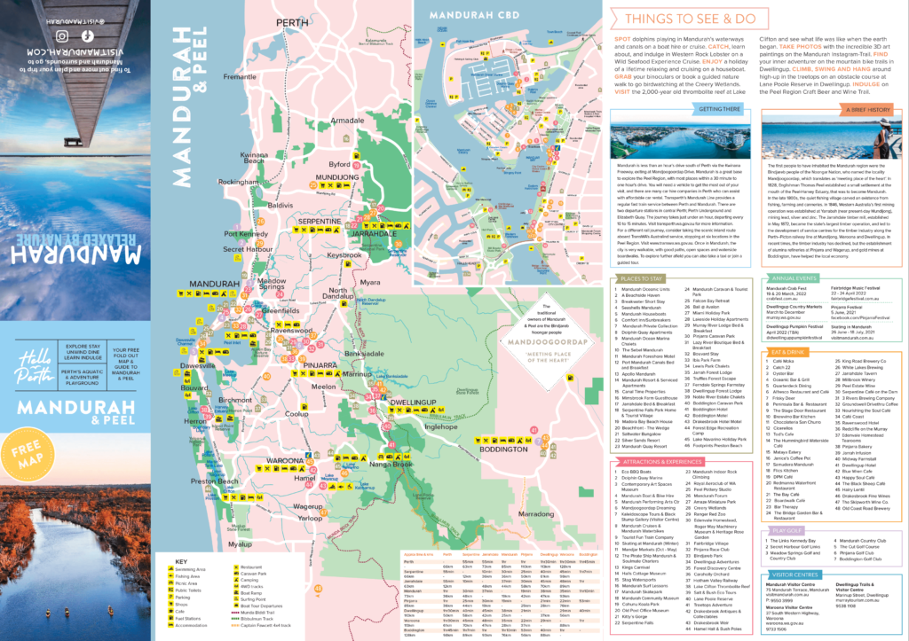 Mandurah & Peel Map - Hello Perth